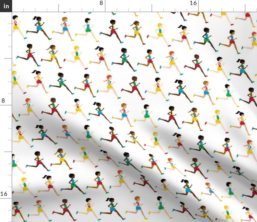 Runner Fabric Running Around the World by Mariao Track and Field ...