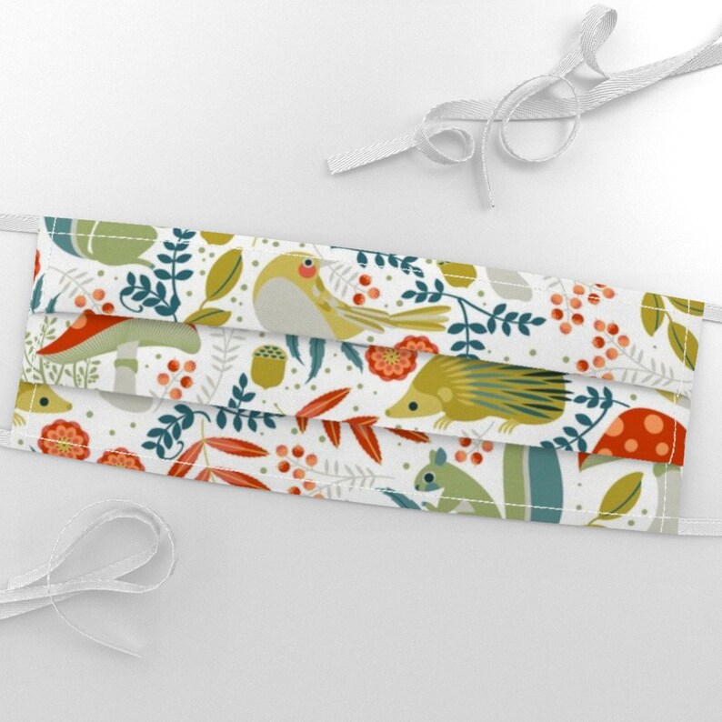 Rustic Fall Fabric Autumn Forest Harvest Red Green By | Etsy