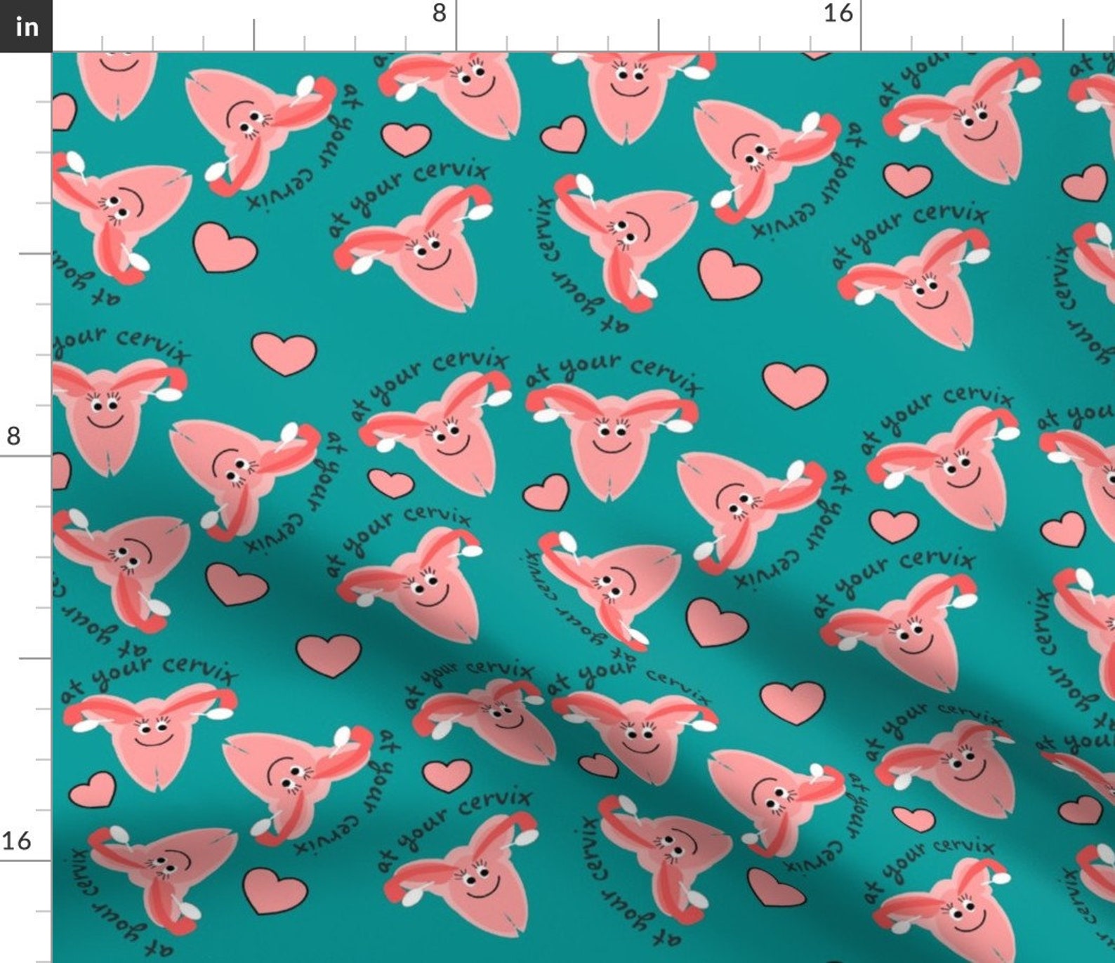 Obstetrical Nurse Fabric Ob Nurse Cervix by Hot4tees - Etsy