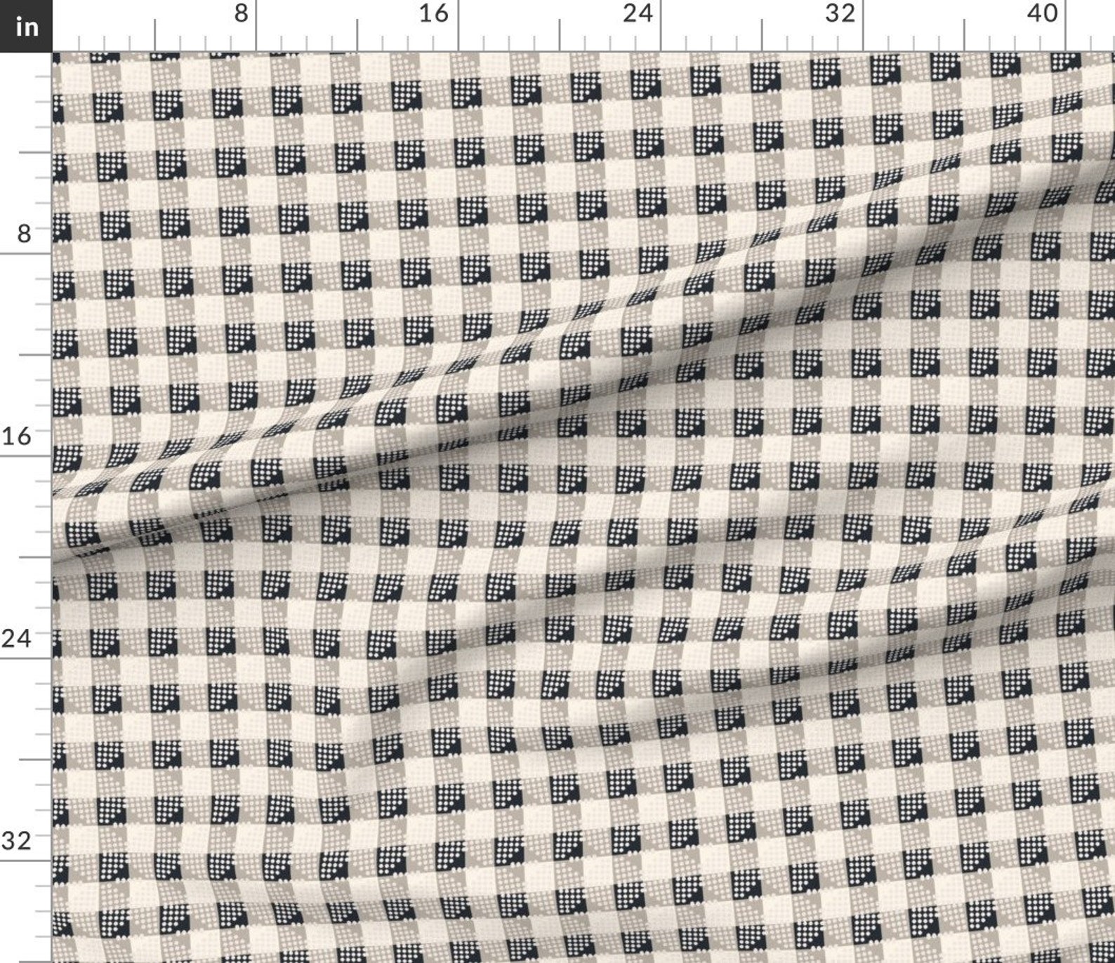 Modern Gingham Fabric Seville Gingham Black by Holli Zollinger Gingham ...