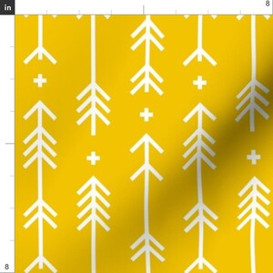 Yellow Arrows Fabric Cross Plus Arrows Mustard Yellow by - Etsy