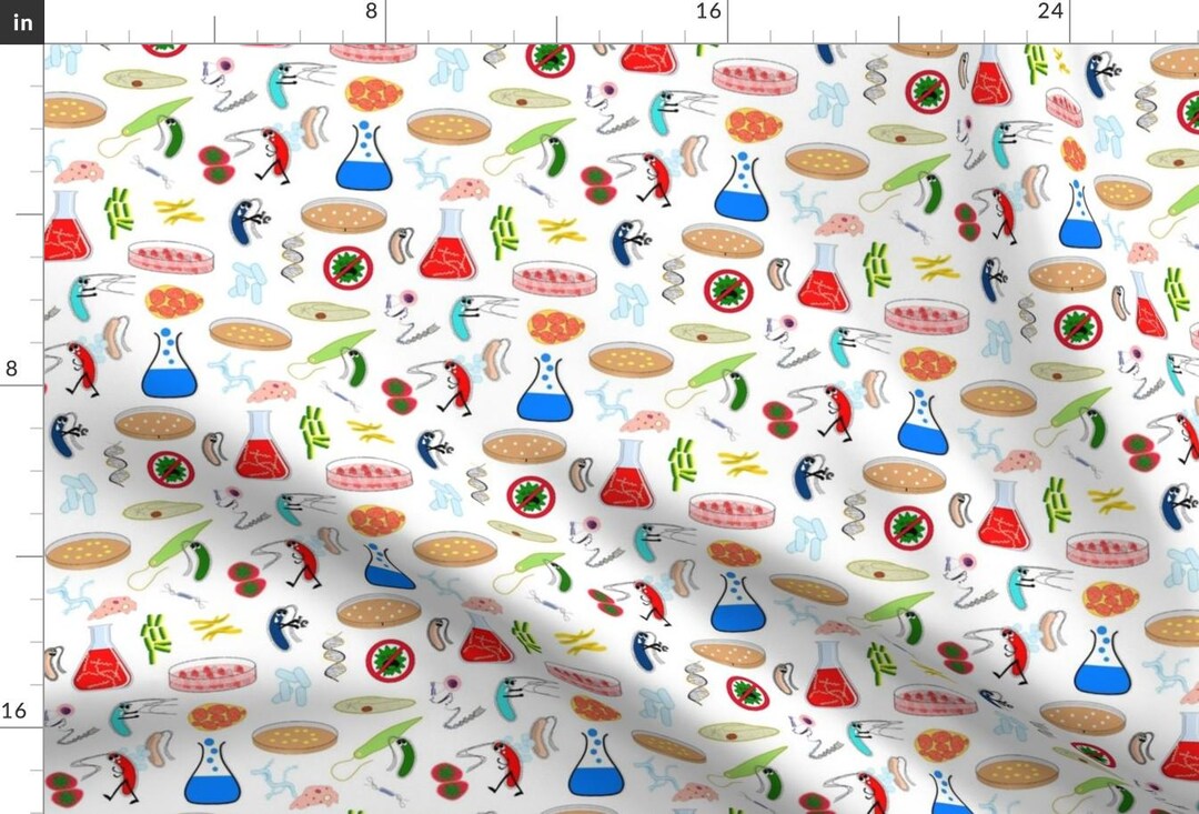 Science Class Fabric - Biology by Stofftoy - School Science Biology ...