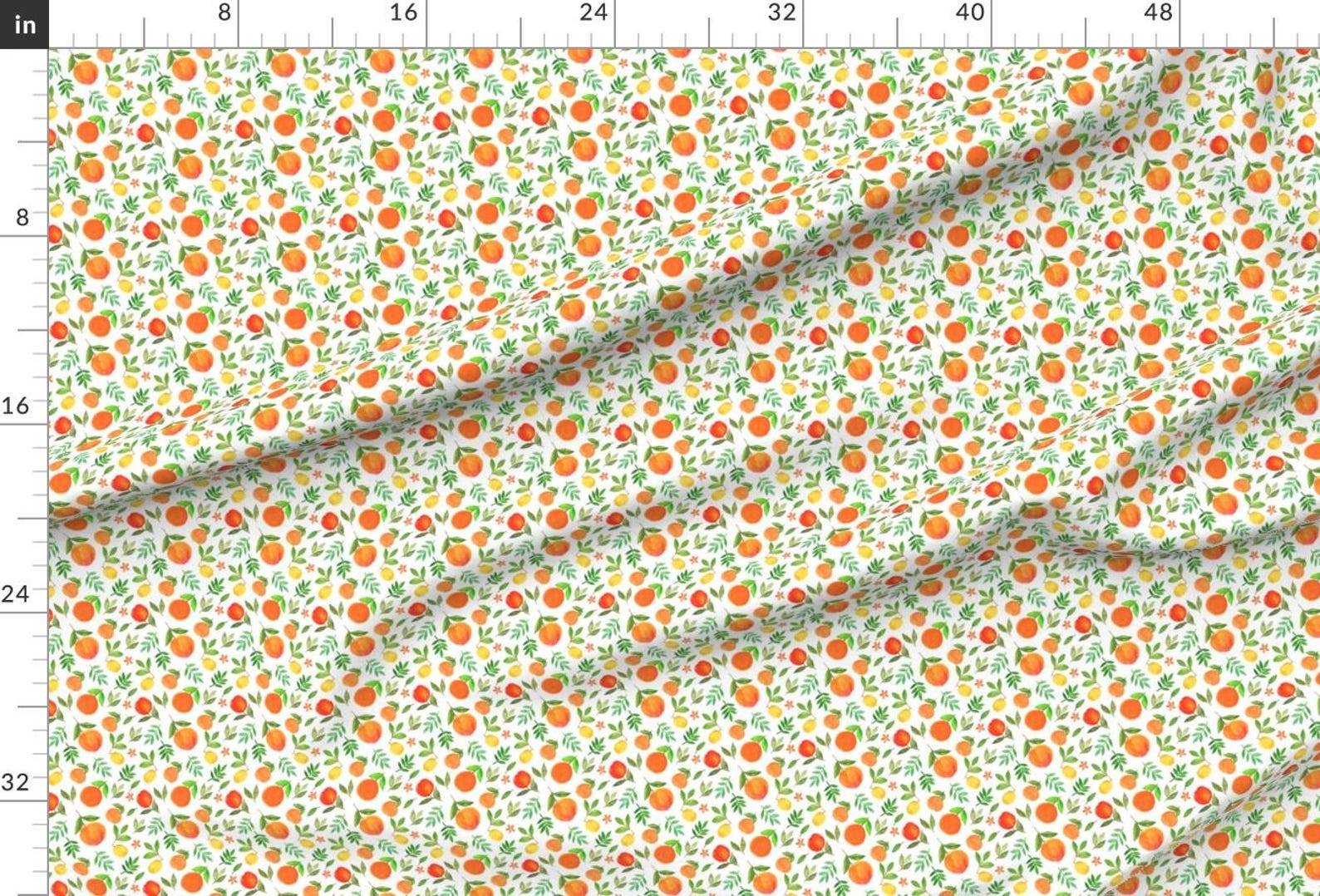 Citrus Fruit Fabric - Frutal Summer by Dariara- Fruit Citrus Orange ...