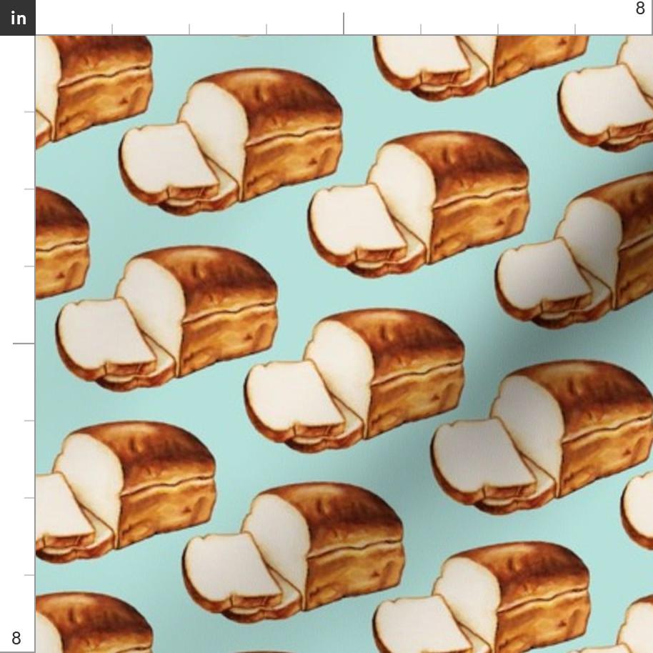 Bread Fabric - Bread by Kellygilleran - Bread Loaf Food Vintage Retro ...