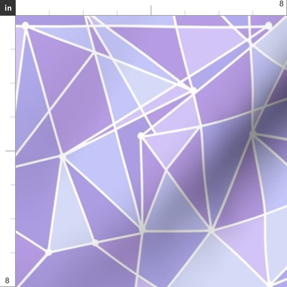 Geometric Fabric Purple Geometric Wall Large by - Etsy
