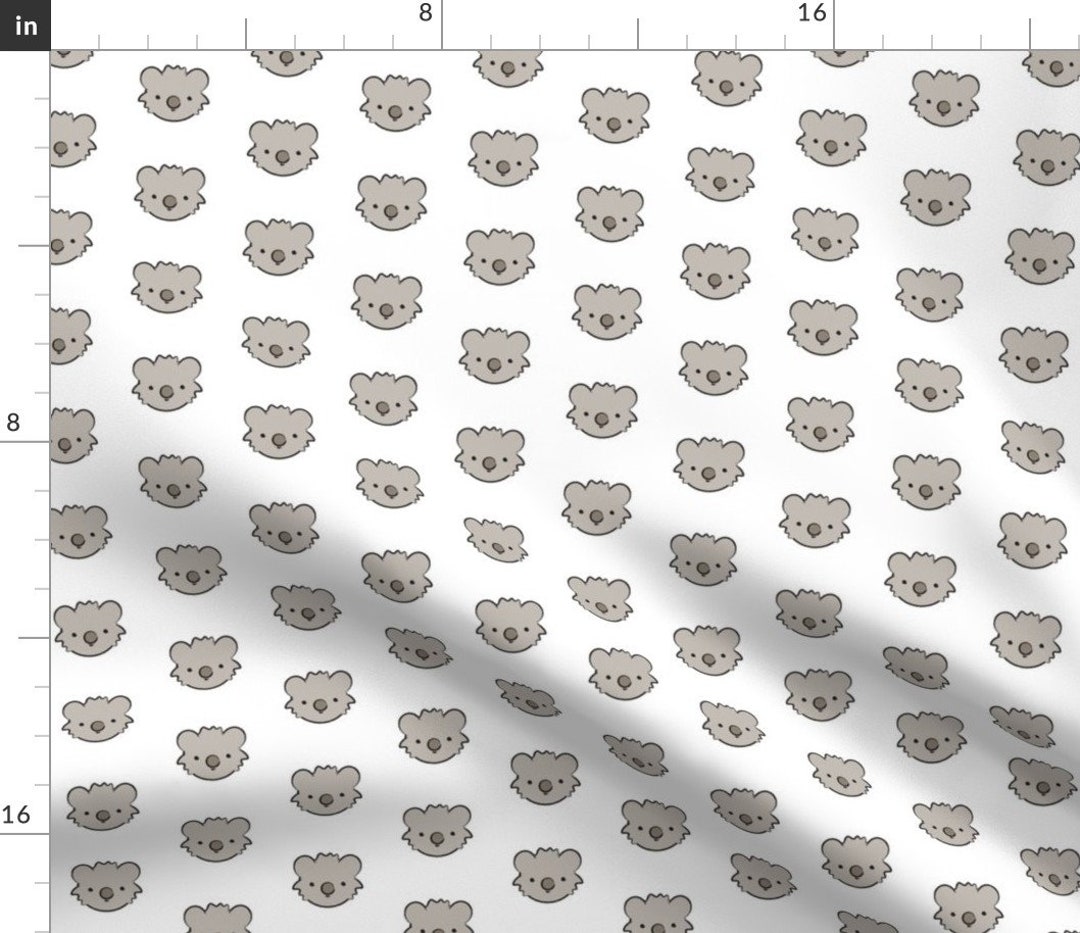 Koala Fabric Koala Bear Pattern by Mintparcel Australian - Etsy