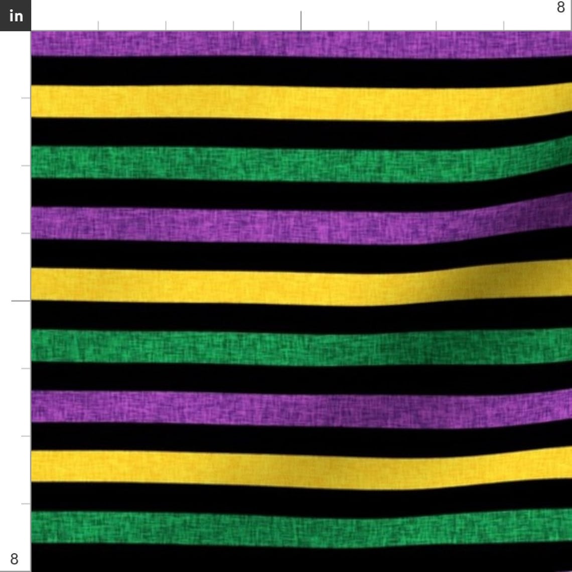 Mardi Gras Fabric Mardi Gras Stripes by Charlottewinter - Etsy