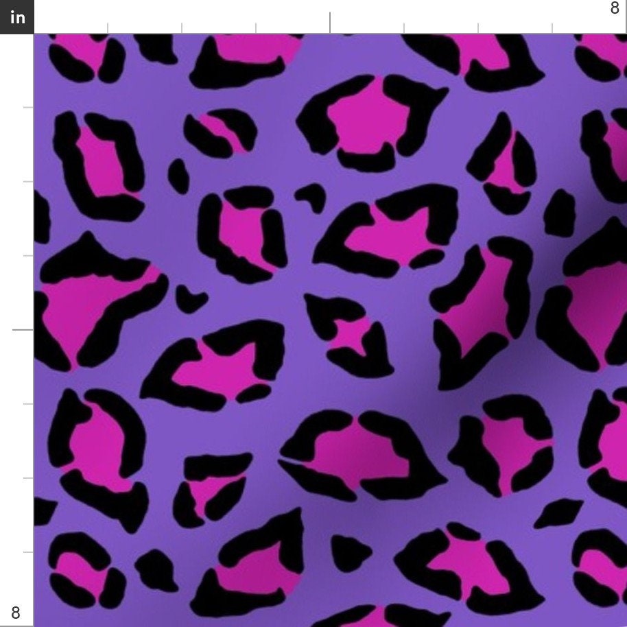 Purple and Hot Pink Leopard Print Fabric Leopard Print Hot - Etsy Hong Kong