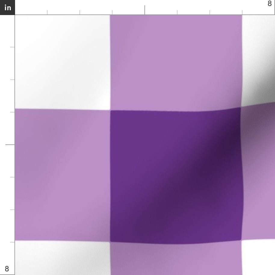 Purplebuffalo Plaid Fabric - Buffalo Check in Purple by Domesticate ...