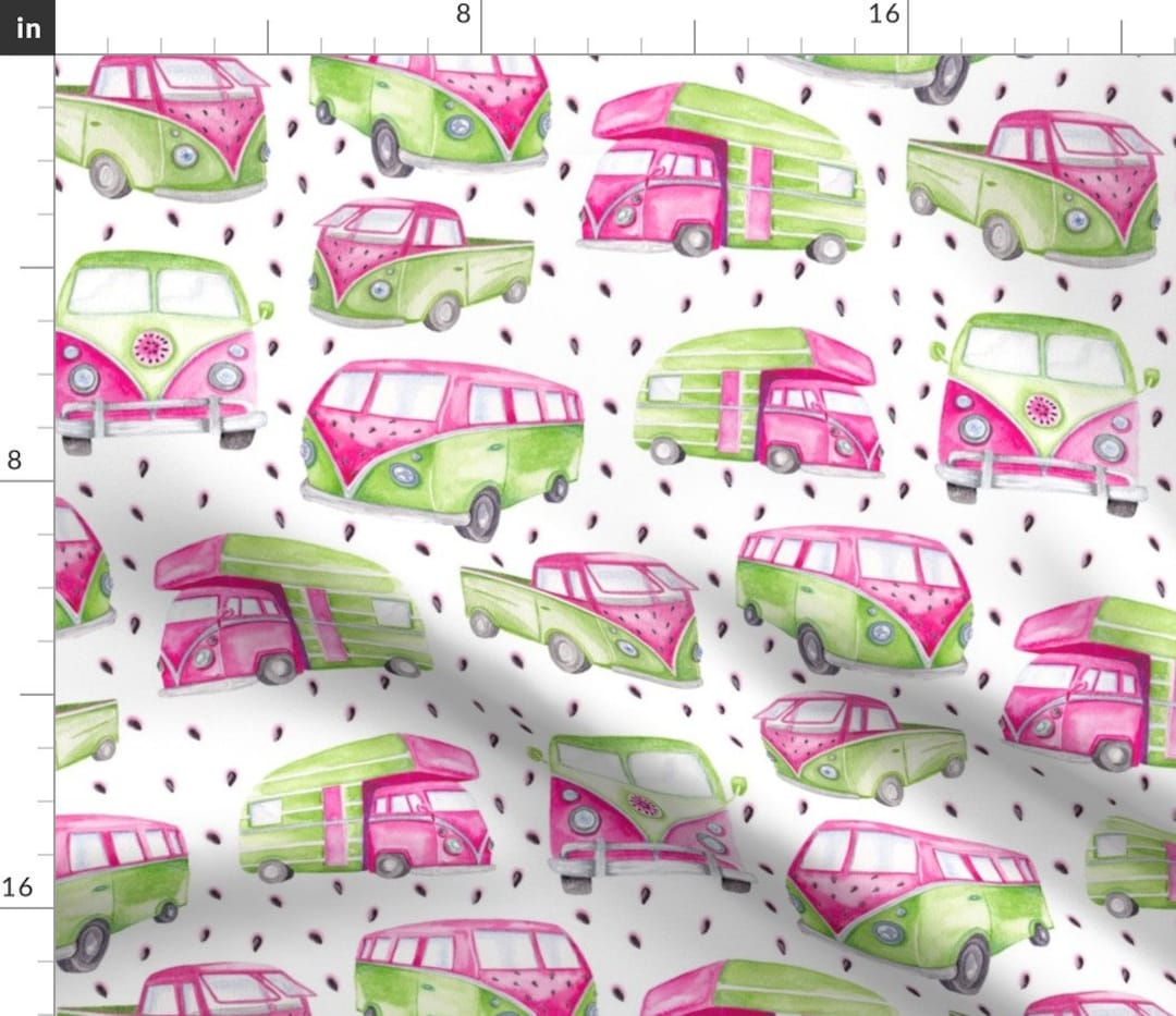 Watermelon Vans Fabric Watermelon Bus by Gingerlique Summer - Etsy
