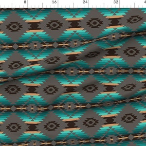Native Fabric Navajo by 49design Native Tribal Gray - Etsy
