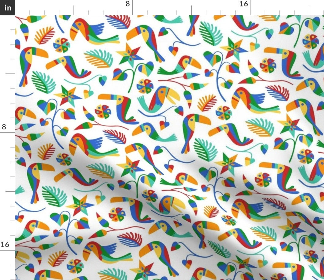 Toucan Fabric Small Otomi Toucan by Chris Jorge Tropical - Etsy
