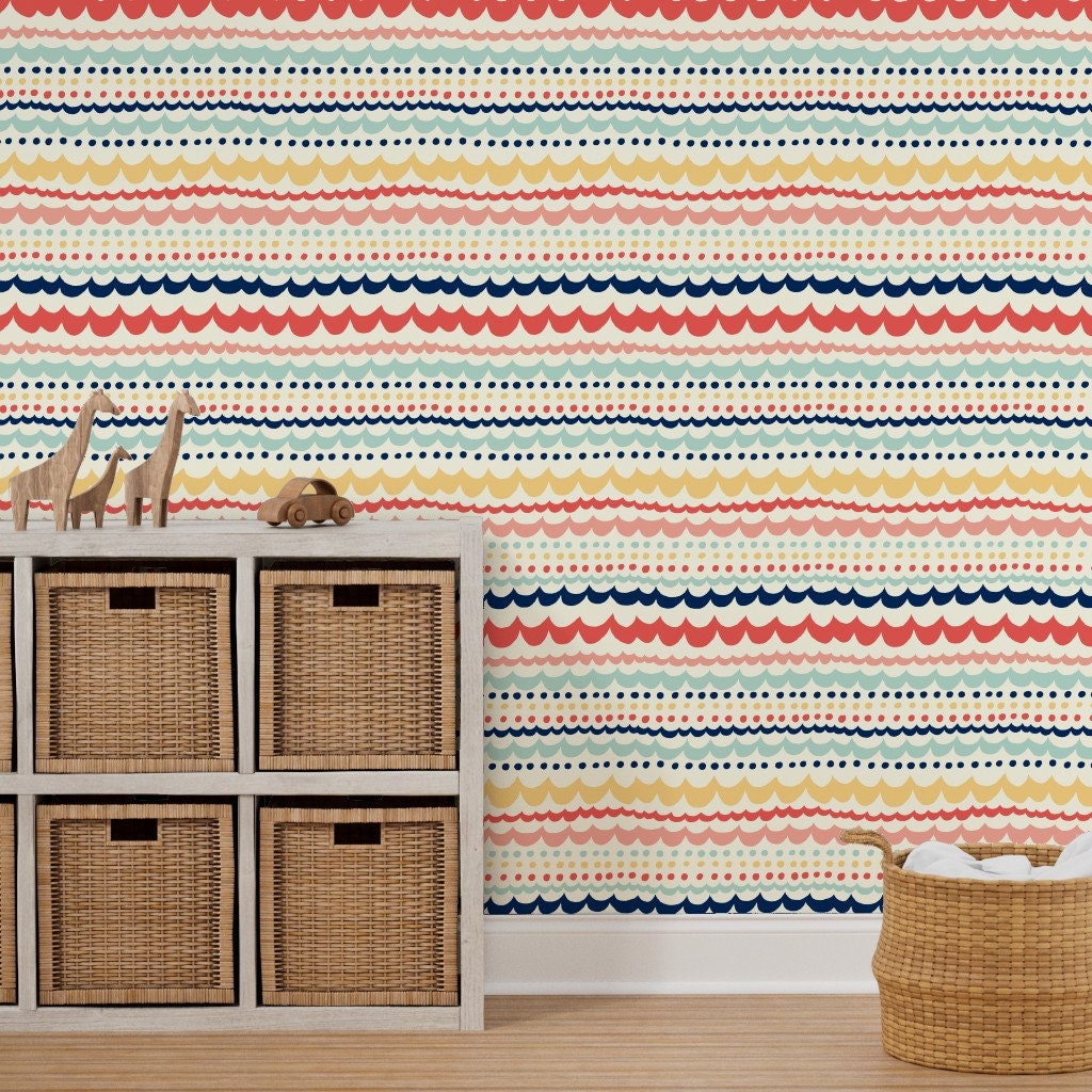 Rainbow Scallop Wallppaer Scallop Fun by Stacyiesthsu - Etsy