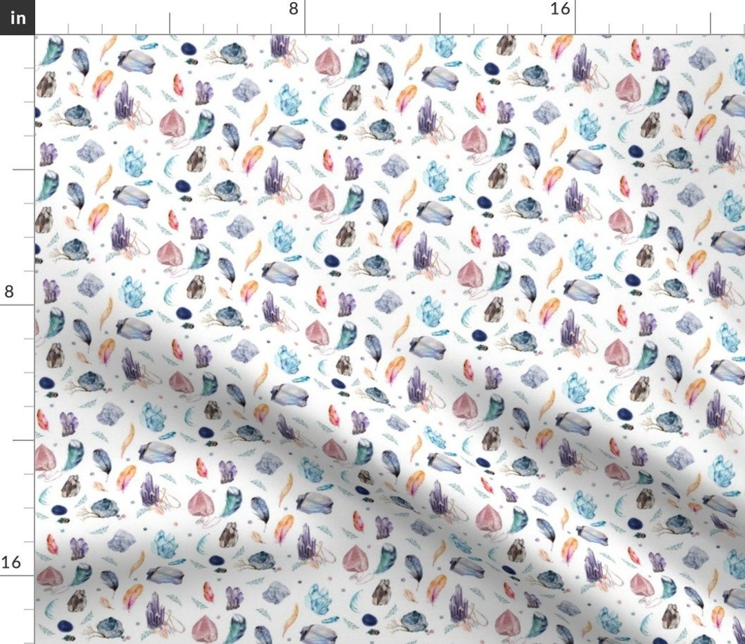Gypsy Gems Fabric 4 Gypsy Dreamer White by Rebelmod - Etsy