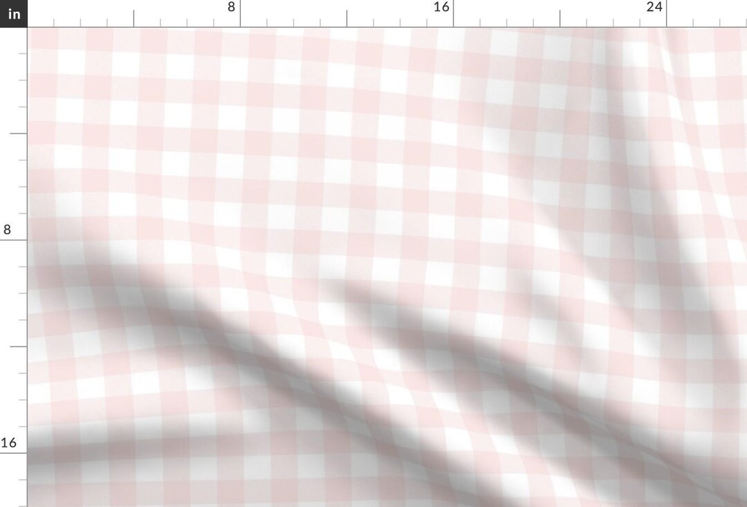 Pink Pastel Checks Apparel Fabric - 1" Buffalo Check by Hipkiddesigns ...