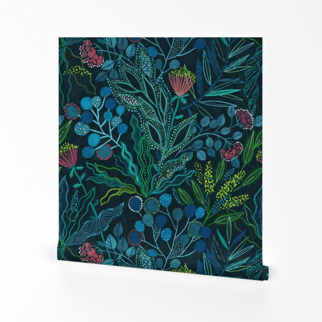 Australian Flora Wallpaper - Botanical Vibes by Kostolom3000 - Blue ...