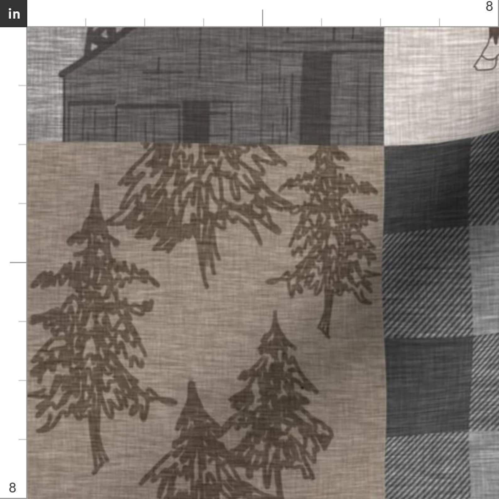 Cows Fabric - Cow Farm Life by Sugarpinedesign - Cows Brown Gray ...