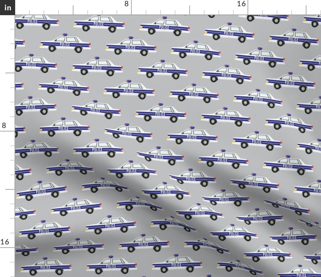 Law Enforcement Fabric Police Car Grey by Littlearrowdesign Law ...
