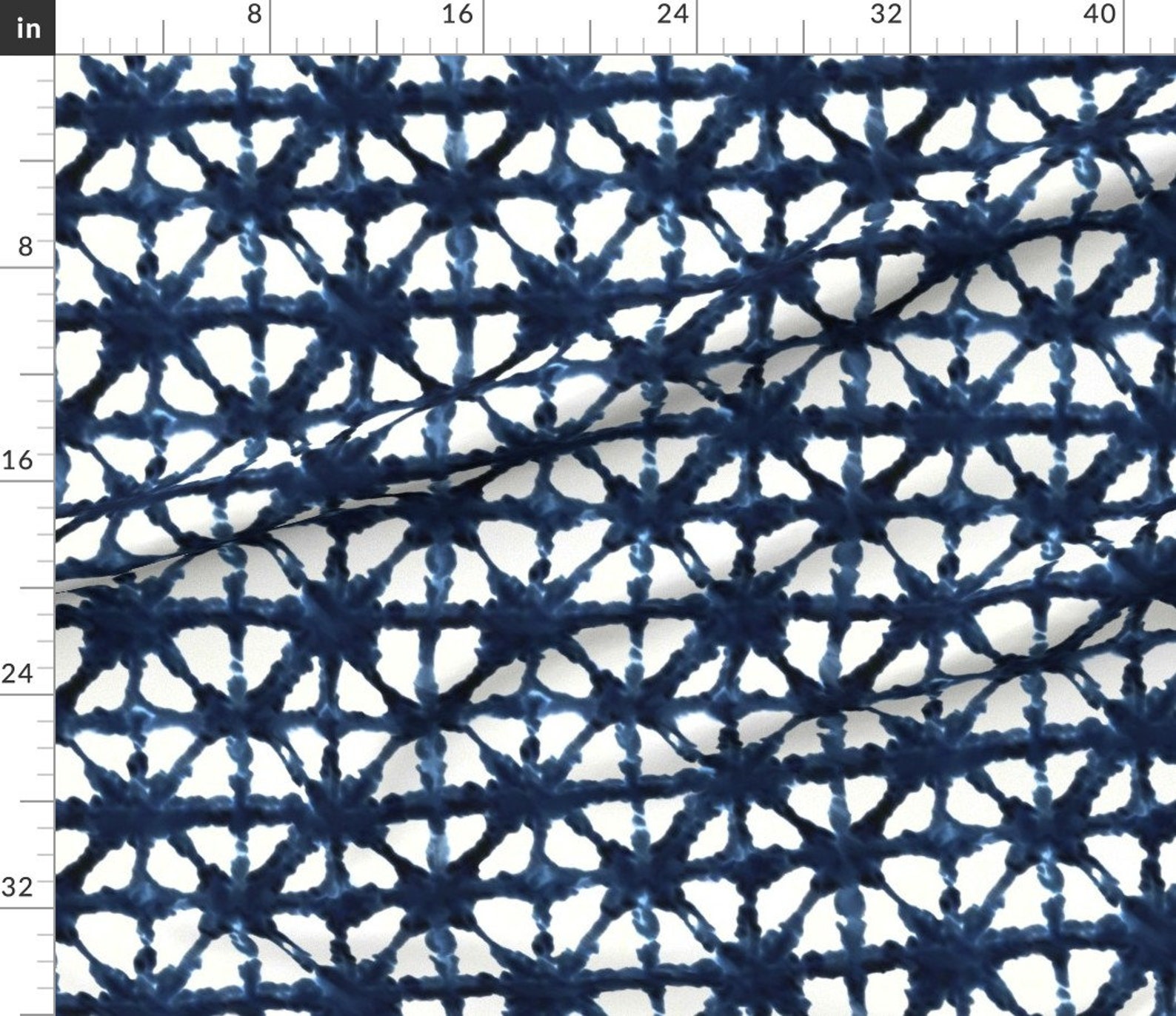 Indigo Fabric Tie Dyed Triangle Squares by Lauriekentdesigns - Etsy