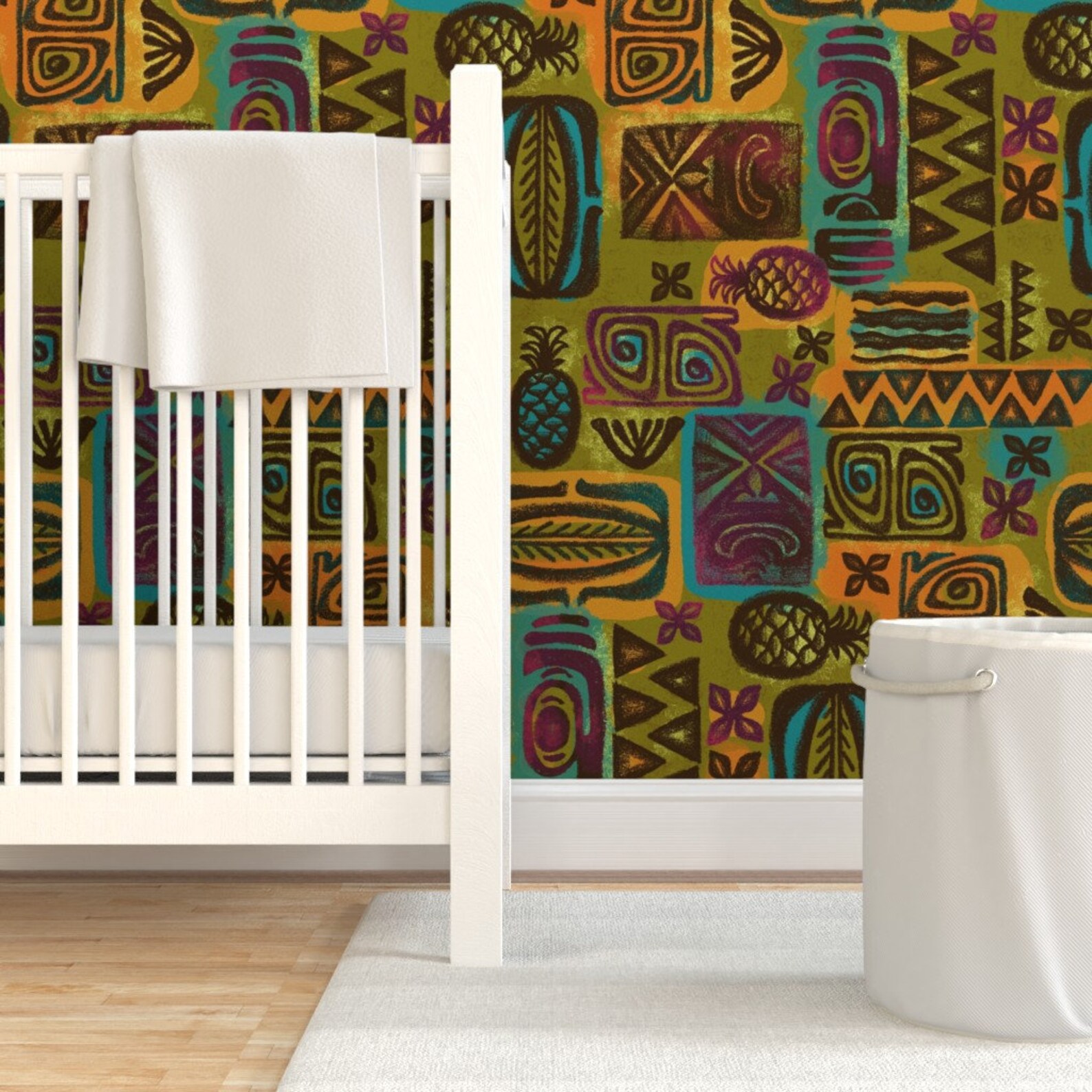 Tribal Tapa Wallpaper Native Poly by Woodyworld Hawaiian | Etsy