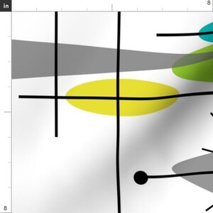 Mid-century Modern Fabric Mid-century Modern Abstract 3 by | Etsy