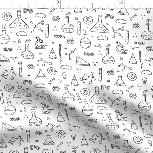 Science Fabric Back to School Science Chemistry Physics - Etsy