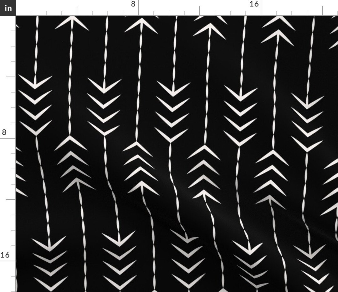 Arrow Fabric Arrow Mud Cloth by Holli Zollinger Black and White Arrow ...