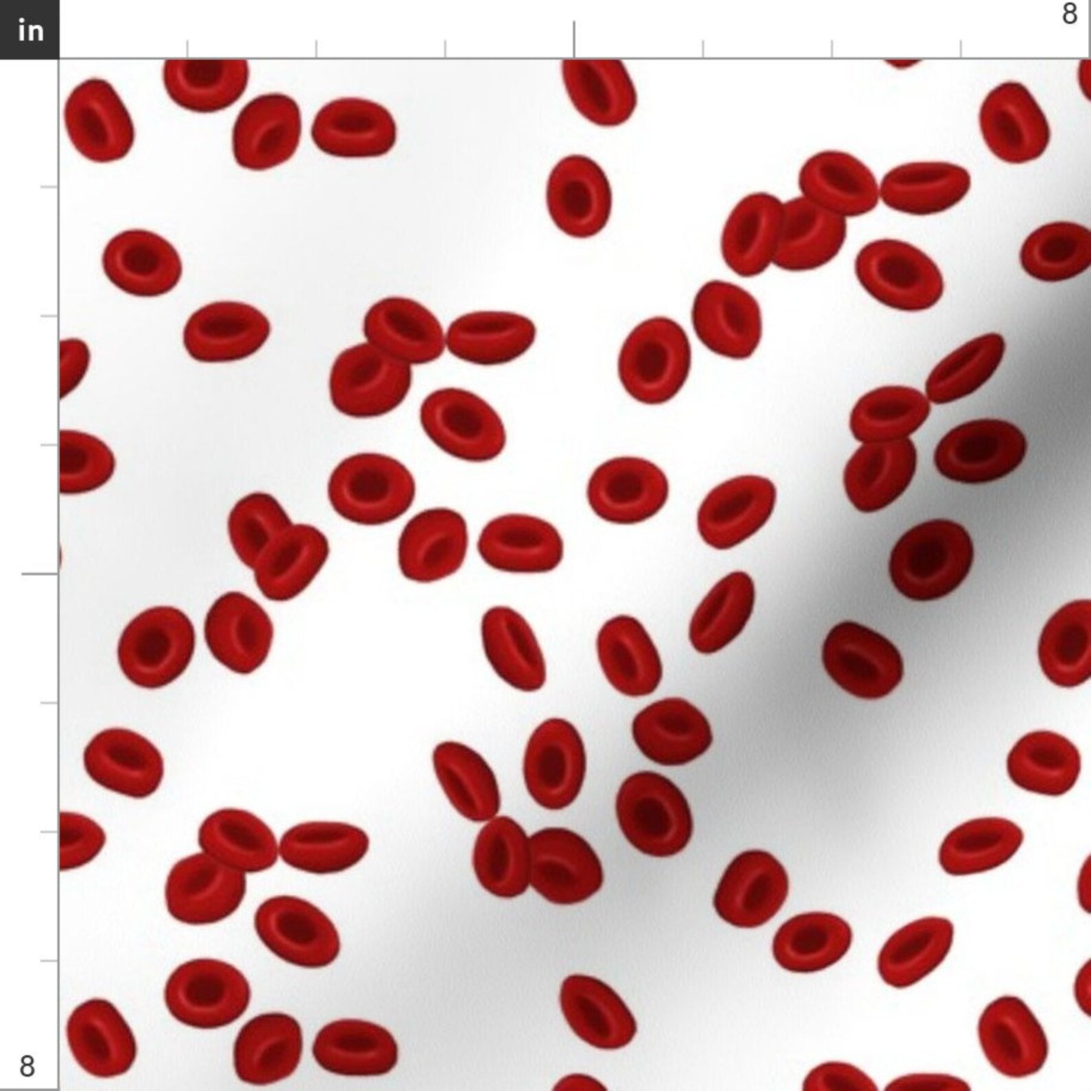 Red Blood Cells Fabric Blood Cells by Sufficiency Red - Etsy