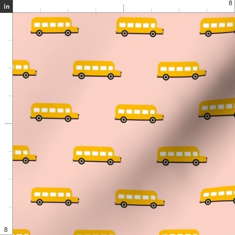 Yellow Bus Fabric Sweet American School Bus Back to School - Etsy