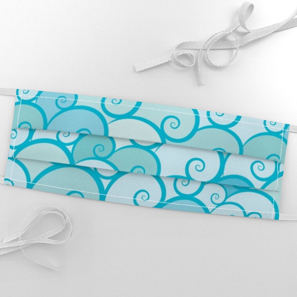 Ocean Waves Fabric Blue Sea Waves Pattern By Dacascas | Etsy