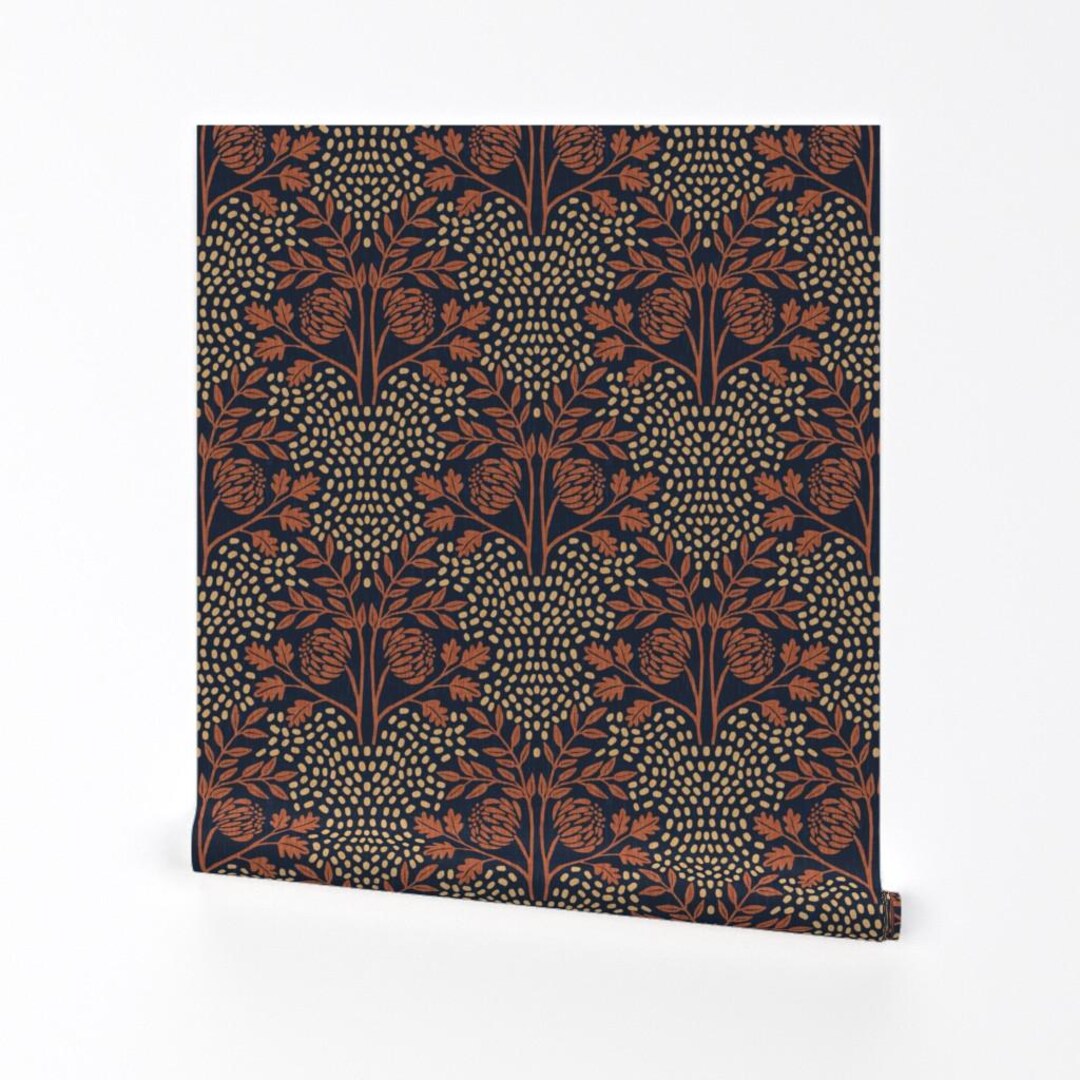 Romantic Damask Removable Peel and Stick Wallpaper - Floral Vintage ...