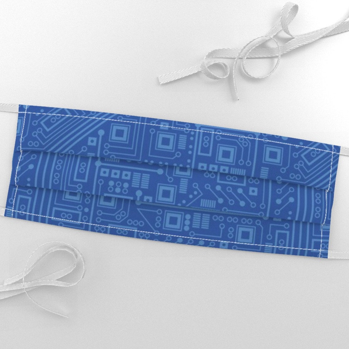 Computer Fabric Robot Circuit Board Blue By Robyriker | Etsy