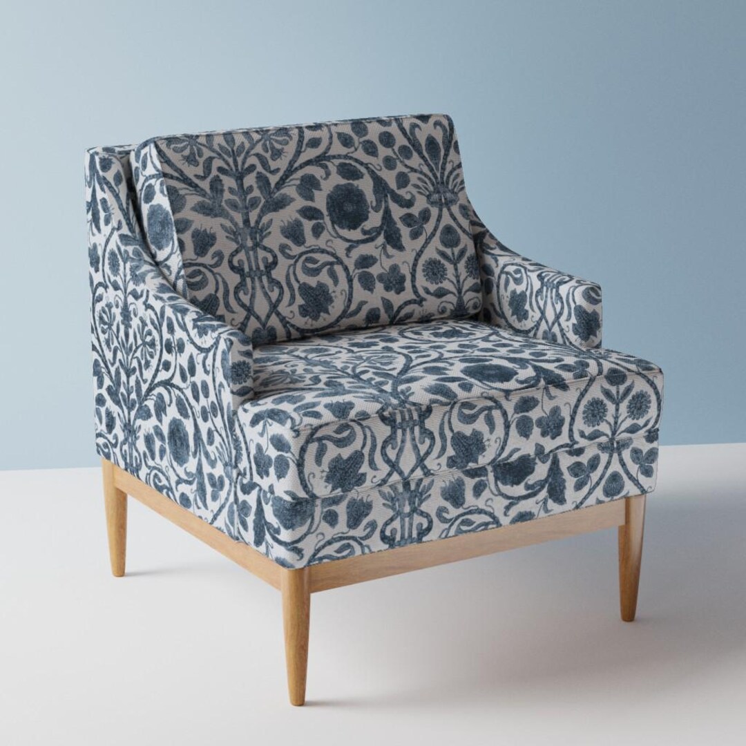 Delft Blue Upholstery Fabric- Provence Toile Blue by Willowlanetextiles ...