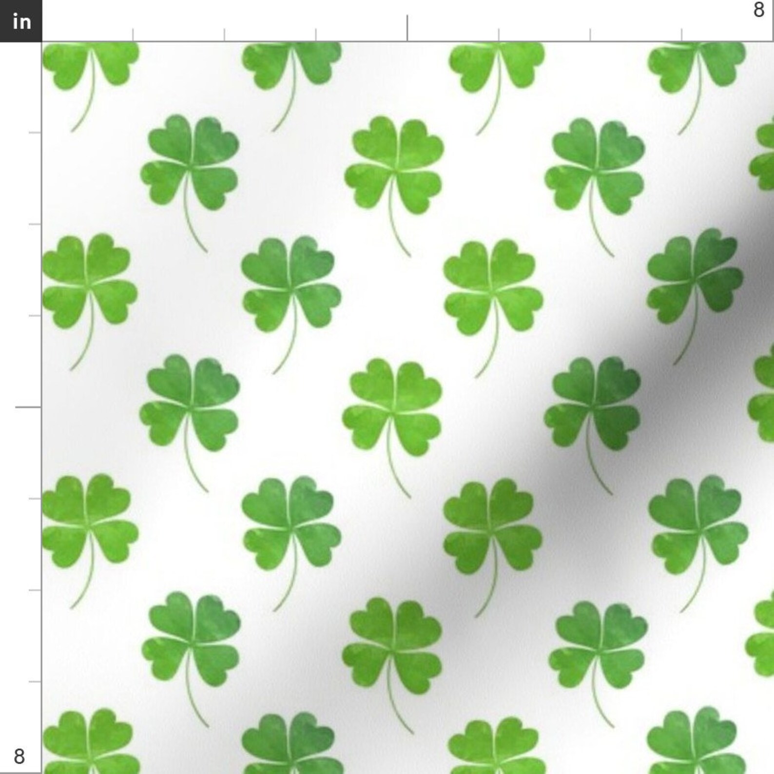 Green Clovers Fabric Green Clovers Lucky Shamrocks St - Etsy