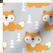Baby Fox Fabric - Fox Grey Orange by Lilcubby - Baby Fox Woodland ...
