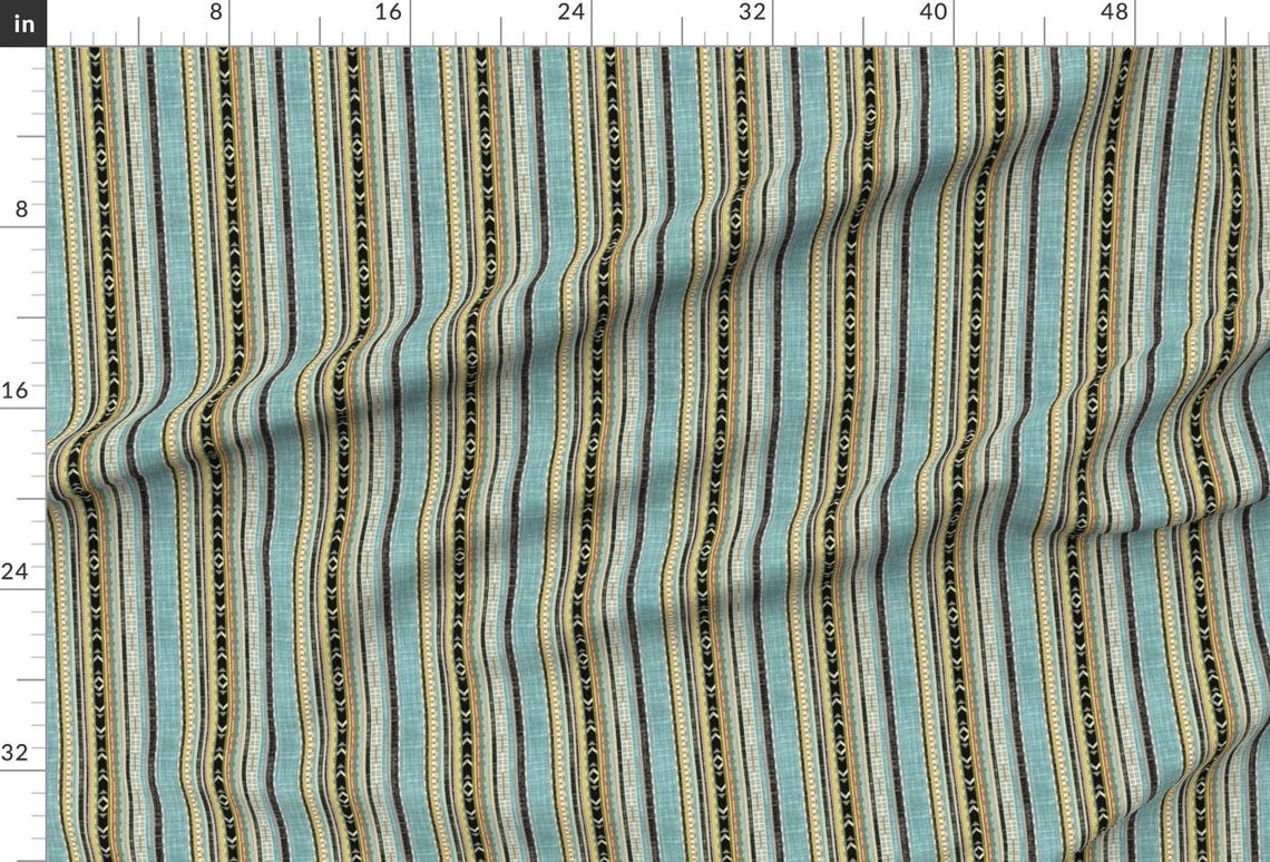Striped Fabric - Aztec Linen Stripe by Joanmclemore - Vertical Striped ...