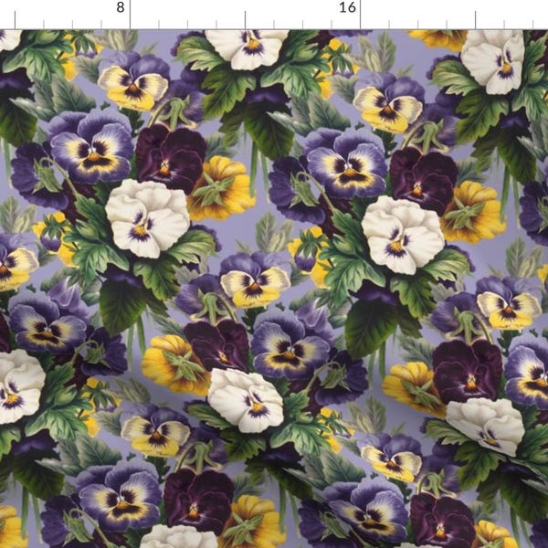 Pansies Fabric - Etsy