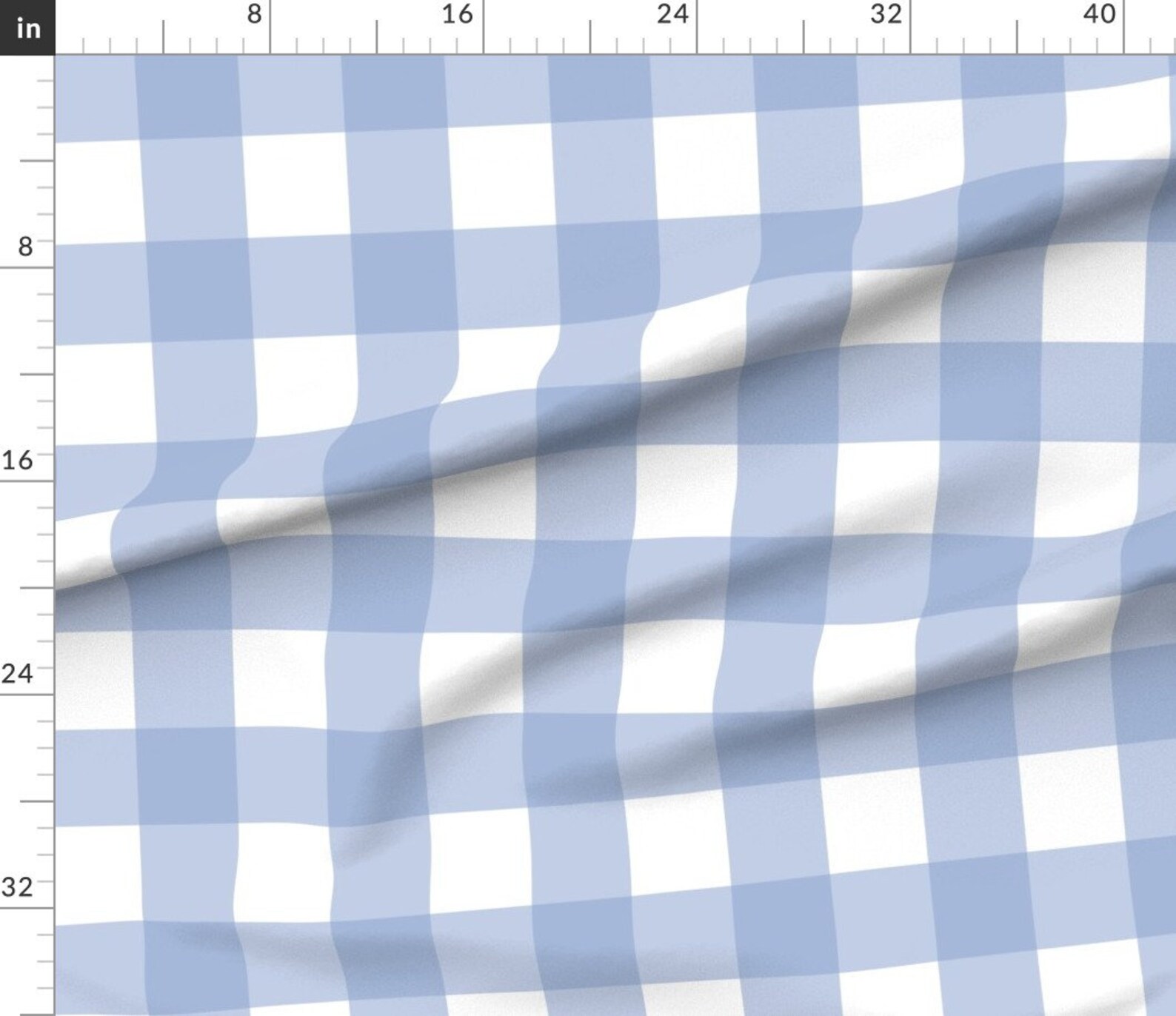 Buffalo Check Fabric Blue Buffalo Check by Xtinew Buffalo - Etsy