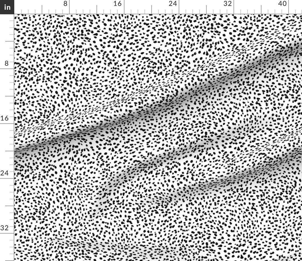 Black and White Dalmatian Animal Print Brushstroke Dots | Etsy
