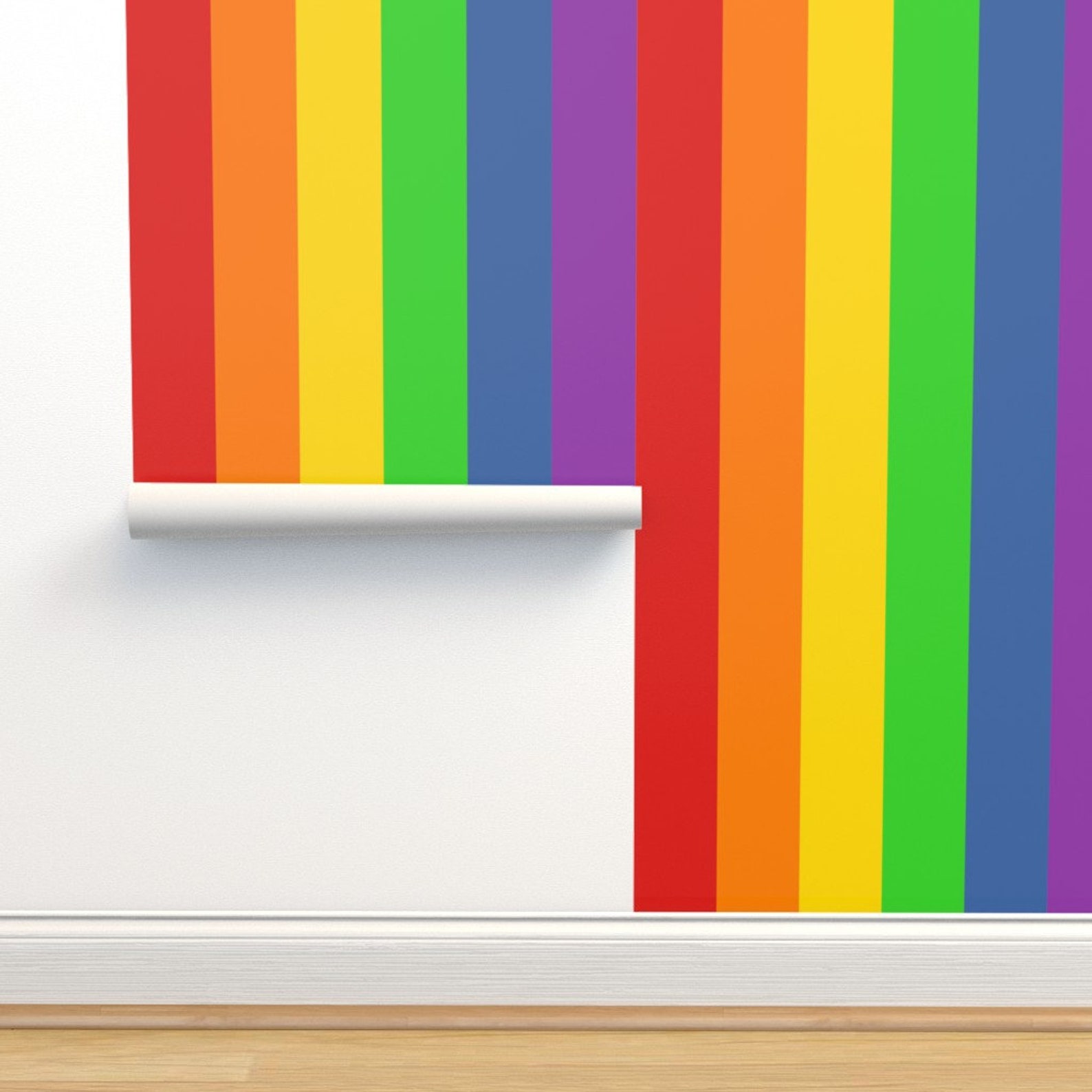 Rainbow Wallpaper Pride Flag Vertical by Modernfox Rainbow - Etsy