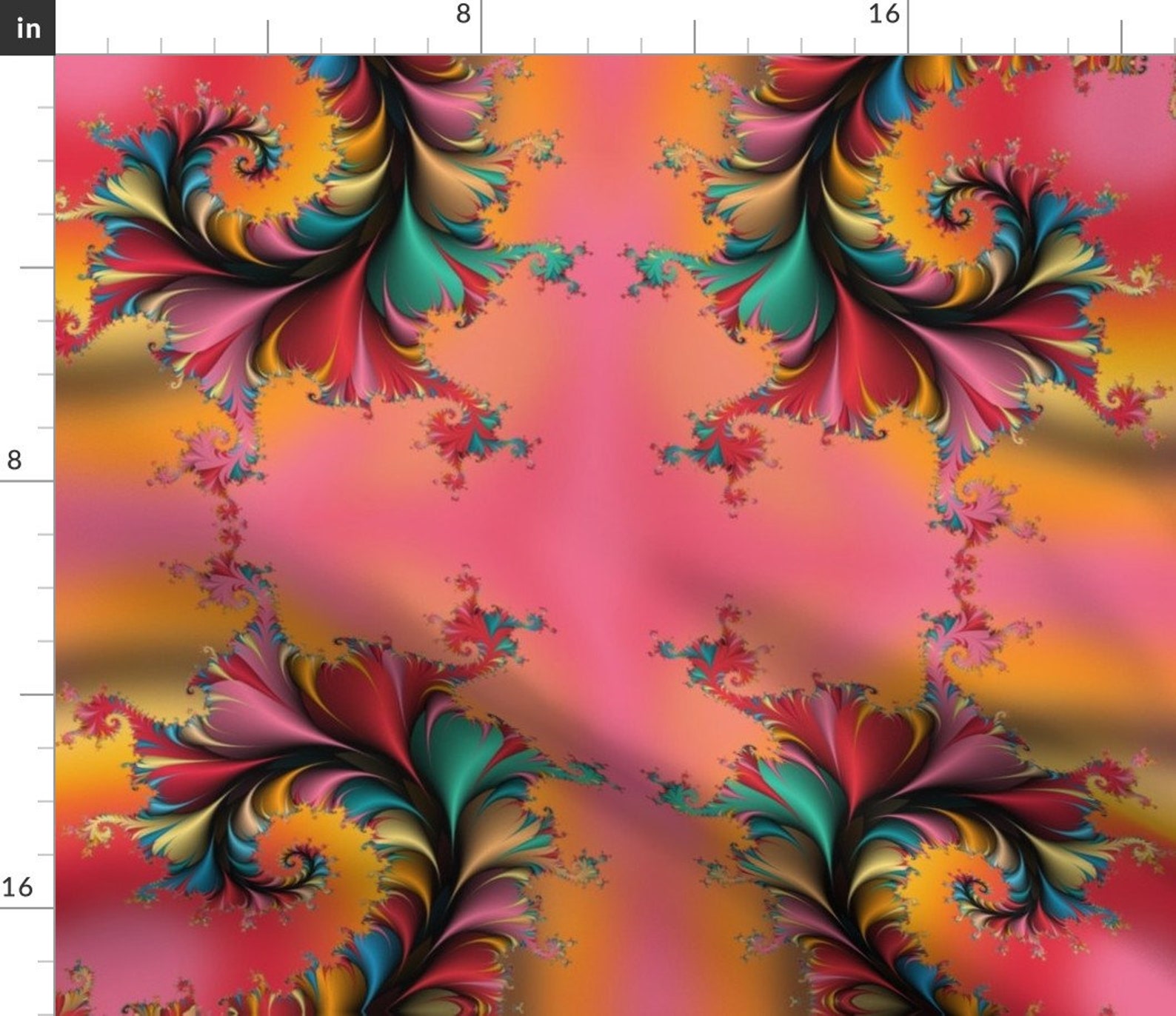 Trippy Fabric Fractal Garden by Joanmclemore Home Decor - Etsy