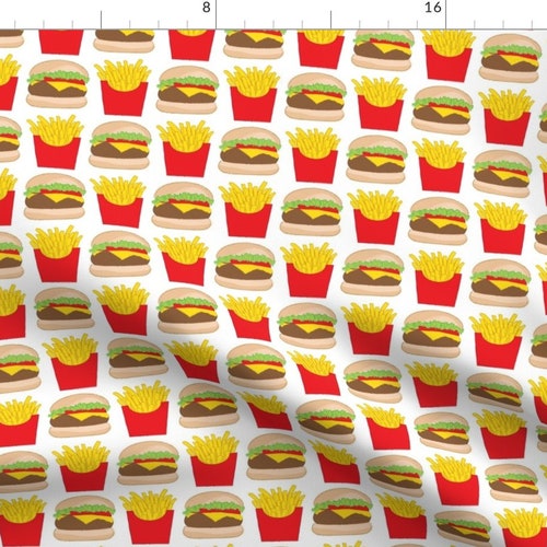 French Fries Fabric French Fries With Red Box by Lilcubby - Etsy