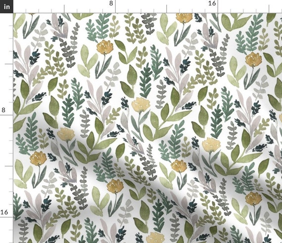 Leaves Fabric Spring Leaves by Bluebirdcoop Leaves Green - Etsy