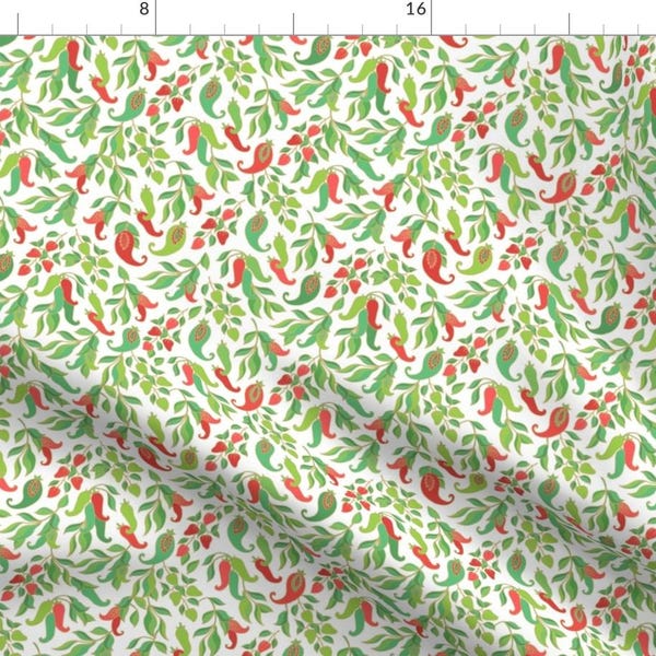Chili Pepper Fabric - Etsy