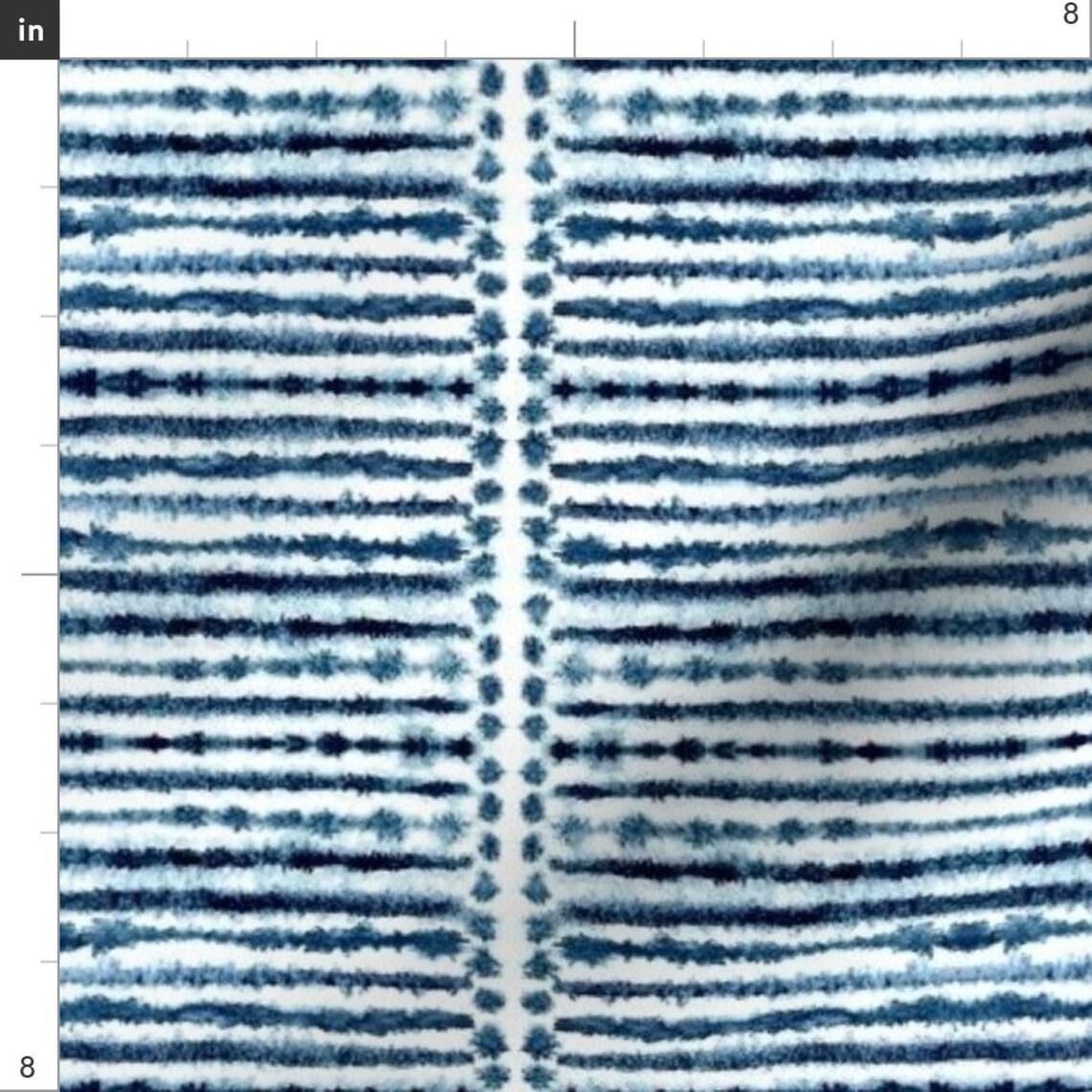 Shibori Blue Stripes Illustration Distressed Fabric Shibori - Etsy