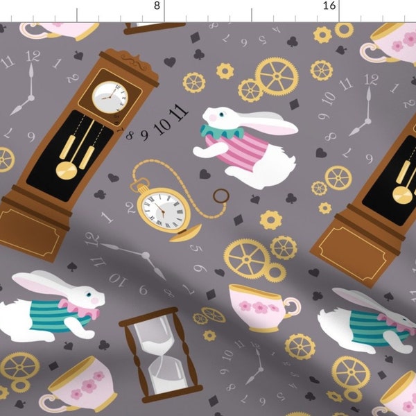 White Rabbit Clock - Etsy