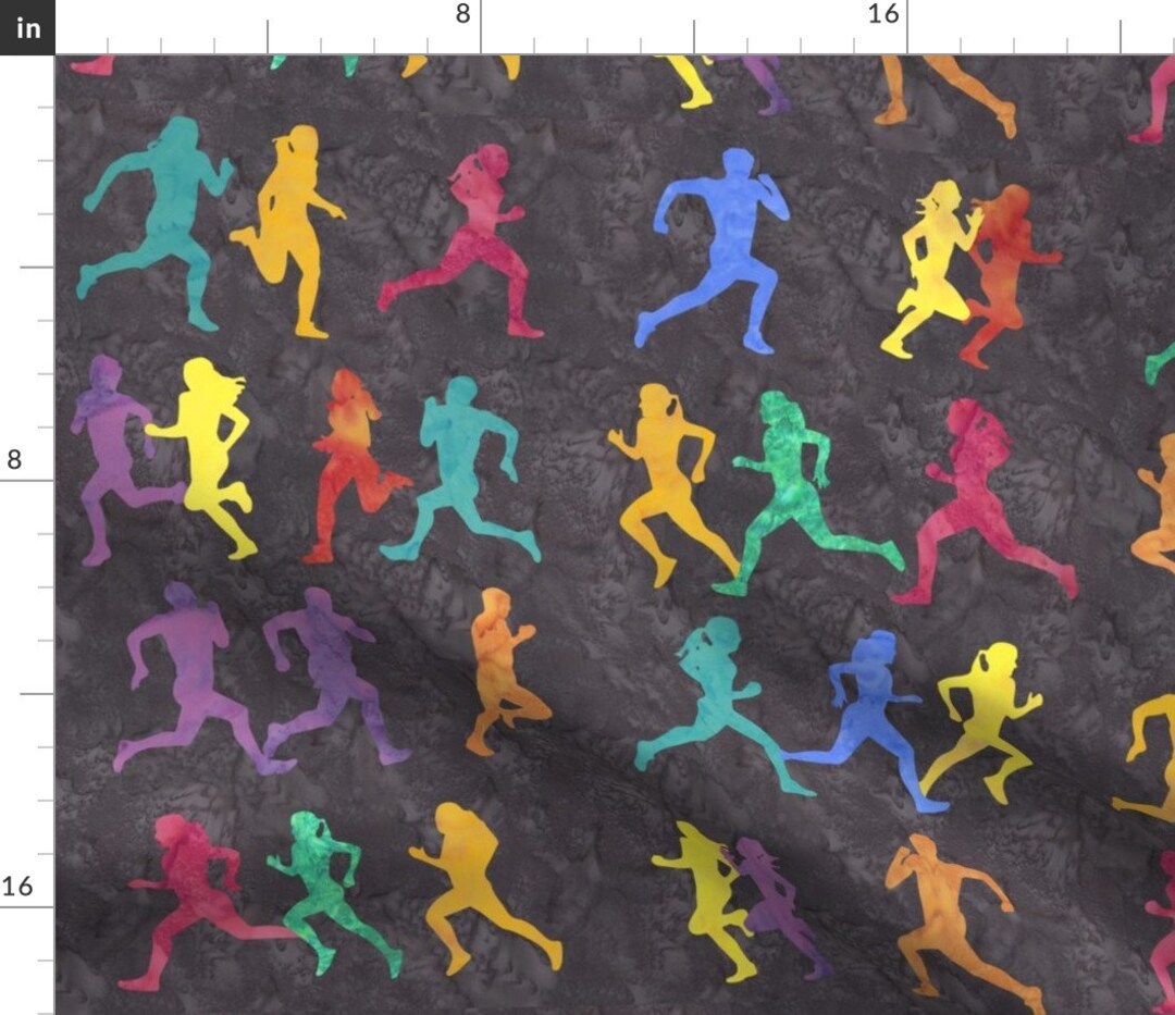 Panel Fabric Runners Dark Grey by Jvclawrence Triathlon Batik Quilt ...