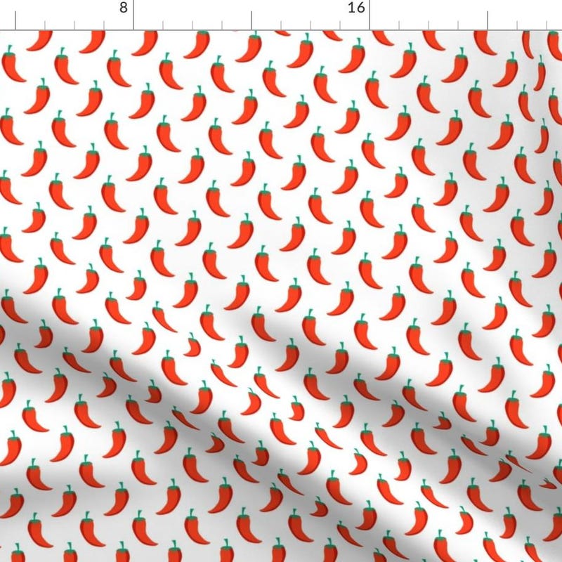 Chili Pepper Fabric - Etsy