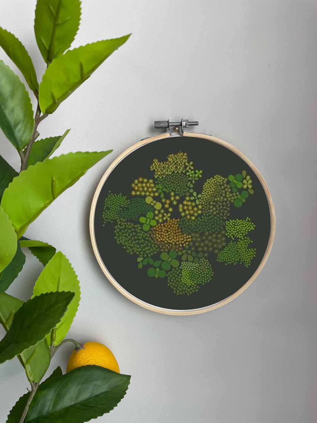 Moss Embroidery Template on Cotton - Moss Garden by Stufandnonsense ...