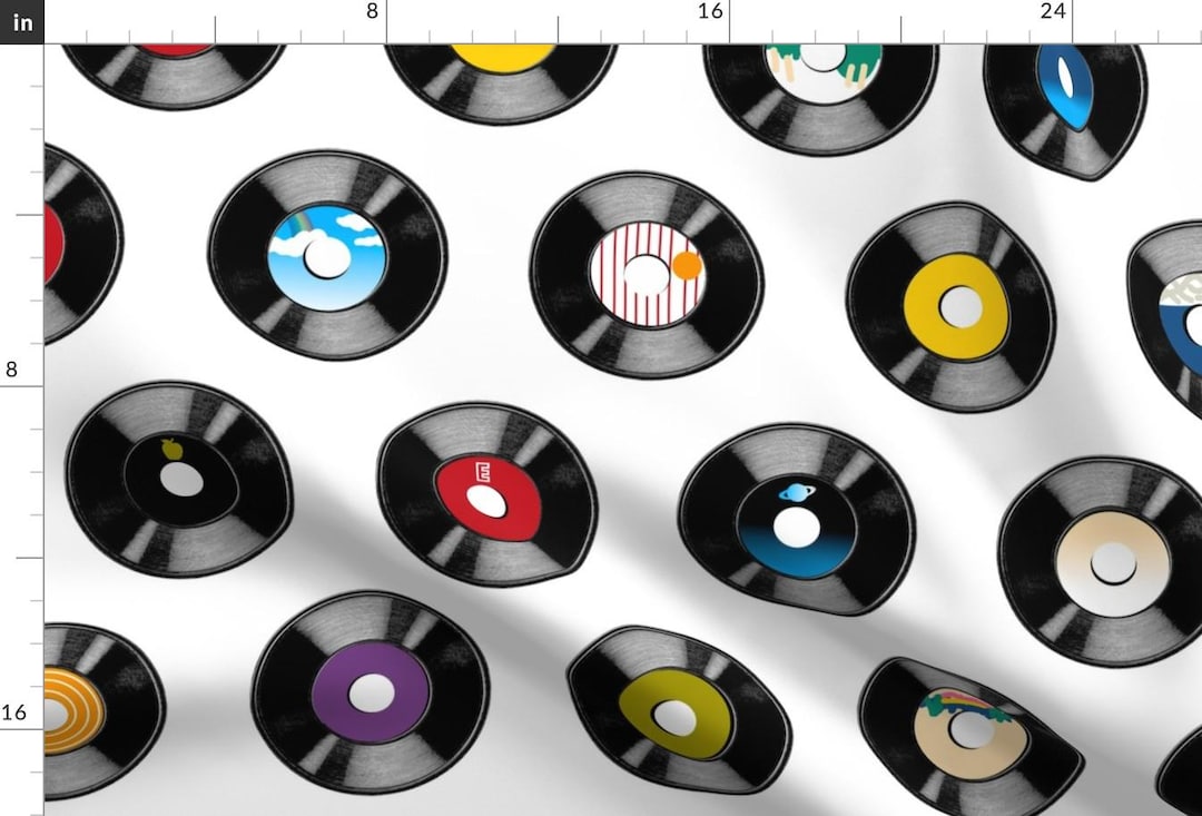 Vinyl Record Fabric - Stars on 45 (maxi Singles) || Records Vinyl Retro ...